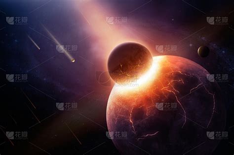 行星小行星碰撞陨石形状太空夜晚环境损害巨大的科学 行星小行星碰撞陨石形状太空夜晚环境损害巨大的科学