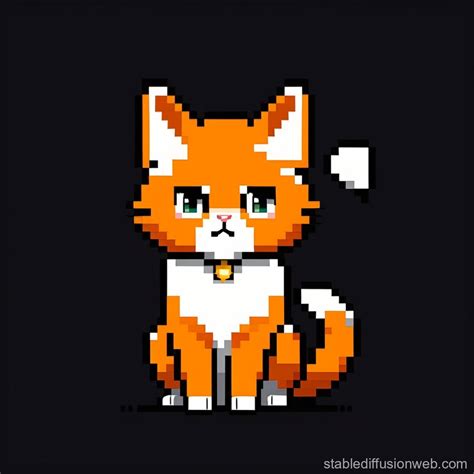Orange Chibi Cat With Surprised Expression Stable Diffusion Online