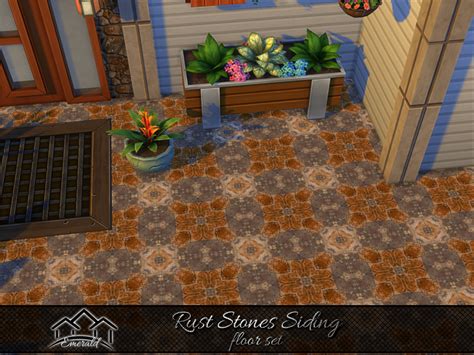 The Sims Resource Rust Stones Siding Floor1