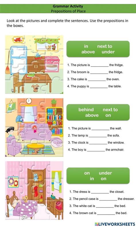 Prepositions Of Place Online Exercise For Second Prepositions Teacher Planning Grammar