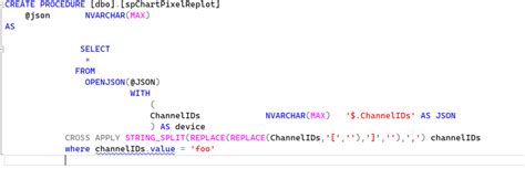 Sql Remove Sql71502 Warning For Unresolved Reference To Json Data