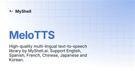 MeloTTS MyShell