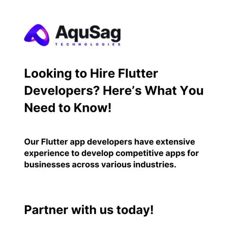 Flutter Appdevelopment Techtalent Aqusag Hirethebest Aqusag