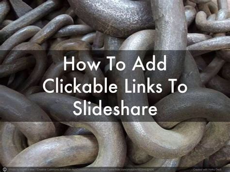 How To Add Clickable Links To Slideshare Ppt