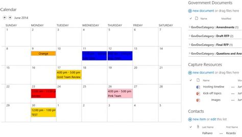 Printable Color Coded Schedule Template