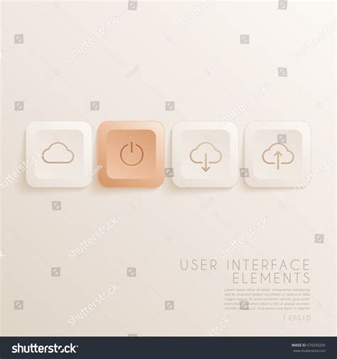 Modern Ui Button Set Vector Illustration Stock Vector Royalty Free Shutterstock