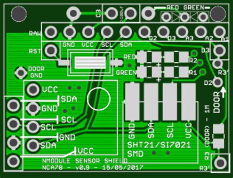 NModule Temperature Humidity Light Door Sensor Shield OpenHardware Io Enables Open Source