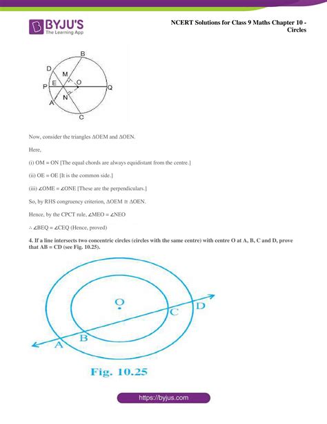 Ncert Solutions Class 9 Maths Chapter 10 Circles Free Pdf Download