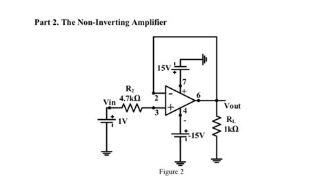 Solved Part 2. ﻿The Non-Inverting Amplifier Q- ﻿Hand | Chegg.com