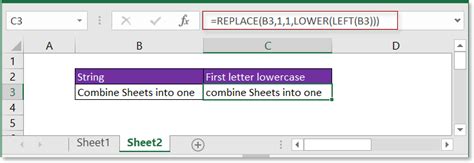 Excel Formula Make First Letter Lowercase