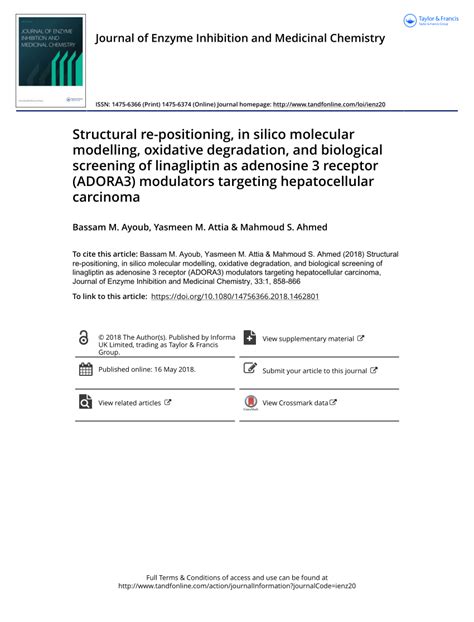 Pdf Structural Re Positioning In Silico Molecular Modelling Oxidative Degradation And