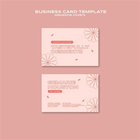 Premium Psd Sweets And Treats Business Card