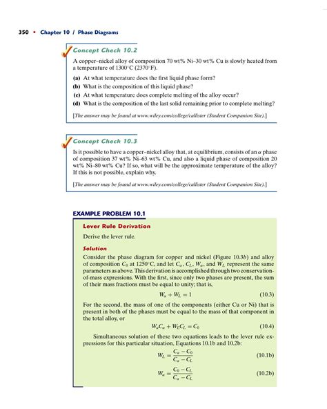 Chapter 10 Phase Diagrams Materials Science And Engineering 0 1 3 Documentation