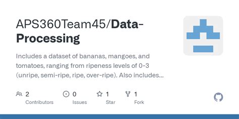 Github Aps Team Data Processing Includes A Dataset Of Bananas Mangoes And Tomatoes