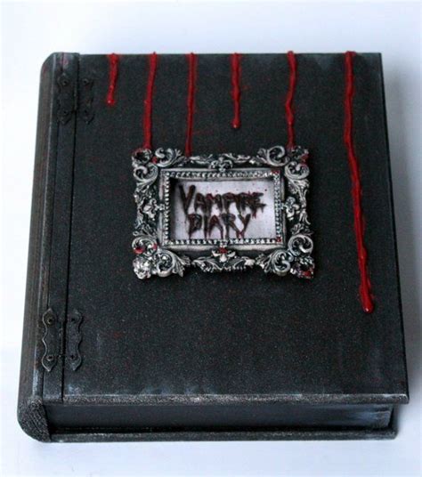 Vampire Diaries Black Book With Red Blood Dripping