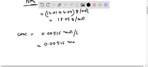 Solved Need Help With Understanding How To Calculate The Concentration Of Aqueous Solution When