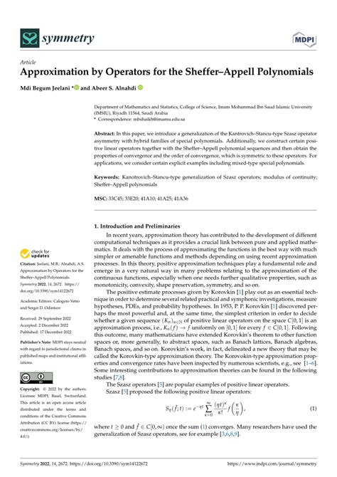 Pdf Approximation By Operators For The Shefferappell Polynomials