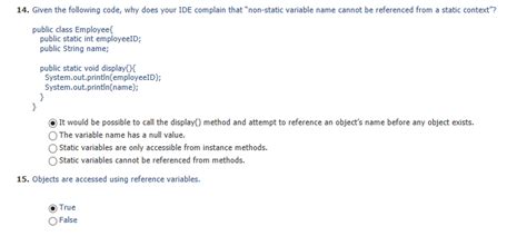 Solved 11 Setters Are Void Return Type Methods True OFalse Chegg Com