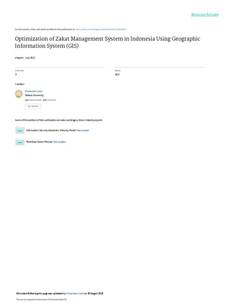 Optimization Of Zakat Management System Download Free Pdf Geographic Information System