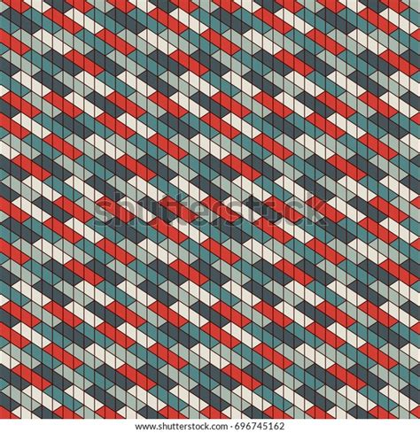 Rectangular Interlocking Angled Blocks Wallpaper Parquet Stock Vector Royalty Free 696745162