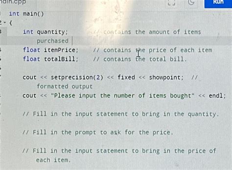 Solved Int Main Int Quantity41 ﻿concains The Amount Of