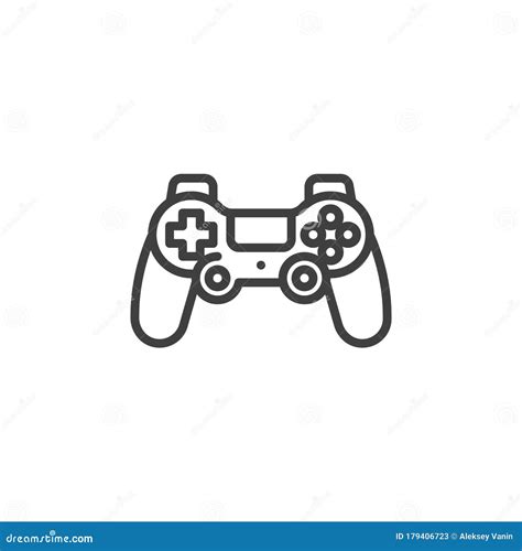 Game Controller Line Icon Stock Vector Illustration Of Graphics