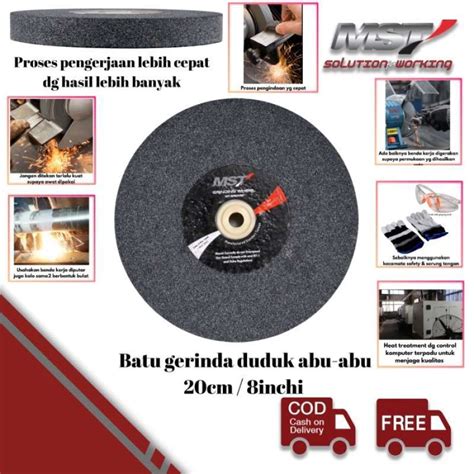 Promo MST Batu Grinda Duduk Abu2 8 / A PEDISTAL GRINDING WHEELS 200mm ...