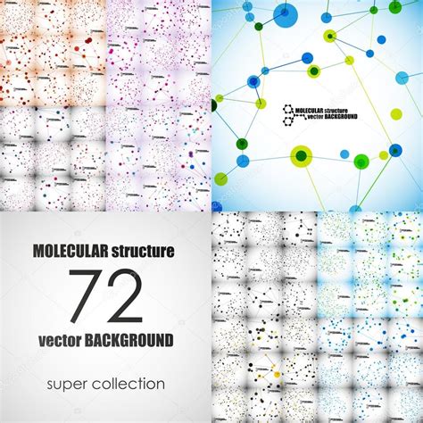 Set Of Beautiful Molecular Structure Stock Vector By ©palau83 63960809