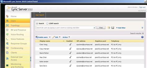 Проверка среды Lync Server 2010 Lync Server Microsoft Learn