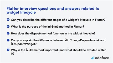 Flutter Interview Questions Adaface
