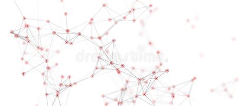 Abstract Illustration With Connected Dots And Lines Digital Network Background Stock