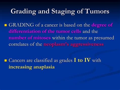 Neoplasia Grading And Staging And Laboratory Diagnosis Of Cancer Ppt