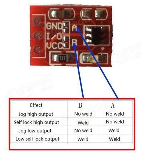 2 x ttp223 mini red capacitive touch switch all top notch