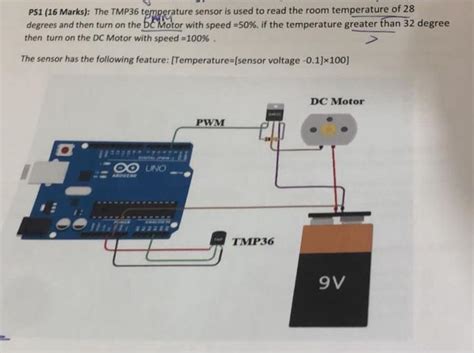 solved ps1 16 marks the tmp36 temperature sensor is used