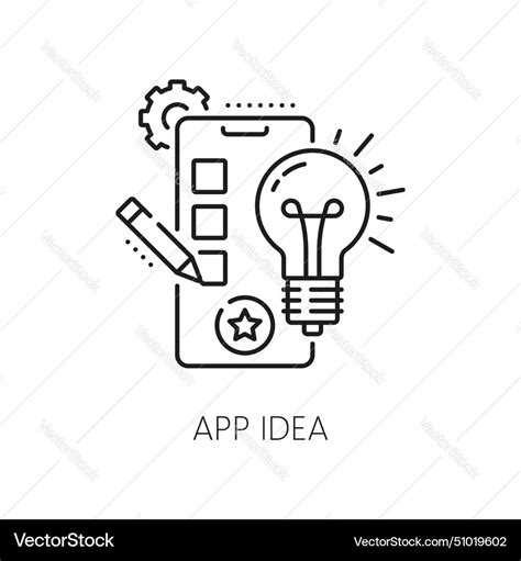 App Idea Web Develop And Optimization Icon Vector Image