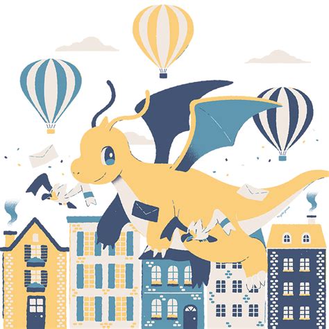 Manami Uovoegg Dragonite Wingull Nintendo Pokemon Aircraft Blue Eyes Claws Envelope