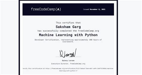 saksham garg on linkedin completed machine learning with python