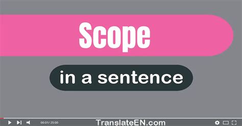 Scope In A Sentence