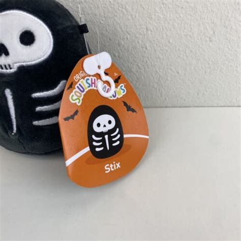 Squishmallow Stix The Skeleton 4 Kellytoy Halloween 2022 Nwt Black