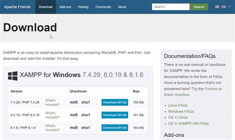 Xampp 816 다운로드 및 설치하기 윈도우11 기준