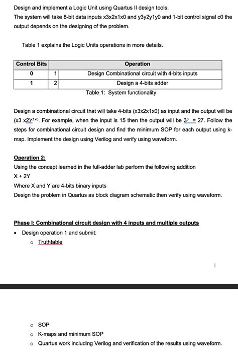 Design And Implement A Logic Unit Using Quartus Il