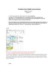 PS5 Docx Problem Set 5 With Instructions Chapter 11 And 12 Chapter 11 3 Team Project Page 424