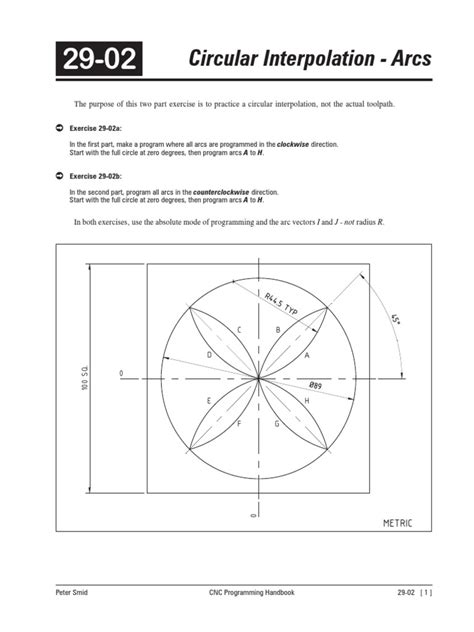 Programming Circular Interpolation Exercises Practicing Clockwise And