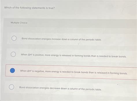 Solved Which of the following statements is true?Multiple | Chegg.com