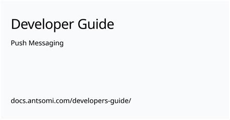 Push Messaging Developer Guide