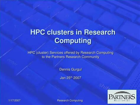 Ppt Hpc Clusters In Research Computing Powerpoint Presentation Free