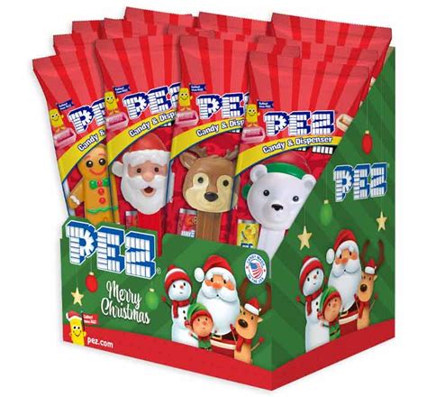 Pez Poly Pack Christmas Assorted Counter Display