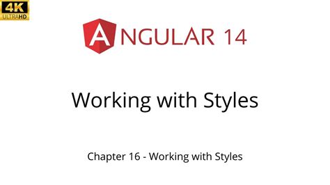 Ch 16 Style In Angular 14 Global Style Inline Style Youtube