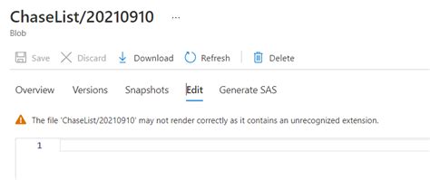 Azure Data Flows Generate The File Contains An Unrecognized Extension While Creating New