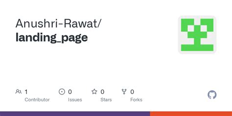 GitHub Anushri Rawat Landing Page
